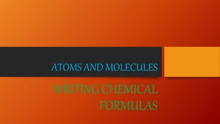 Chemical formula ppt | PPTX