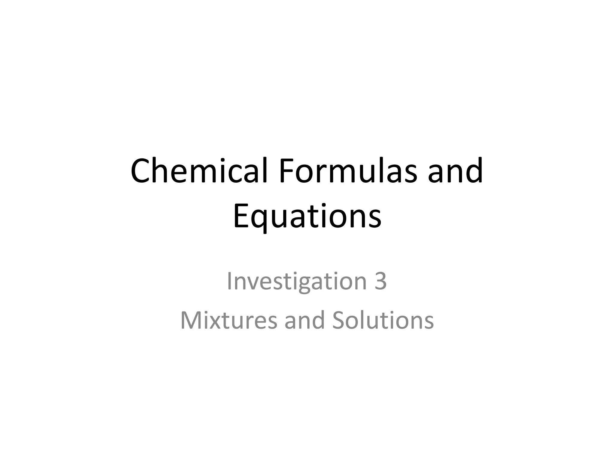 Chemical formulas | PPT
