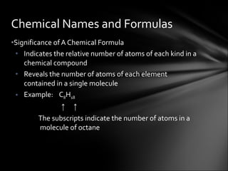 Chemical formulas and compounds | PPT