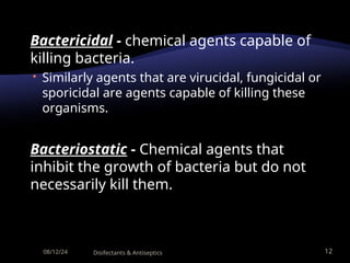 Pharmacology lecture CHEMICAL GERMICIDES 1.ppt