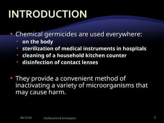 Pharmacology lecture CHEMICAL GERMICIDES 1.ppt