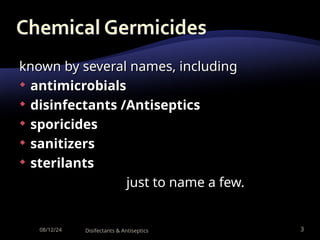 Pharmacology lecture CHEMICAL GERMICIDES 1.ppt