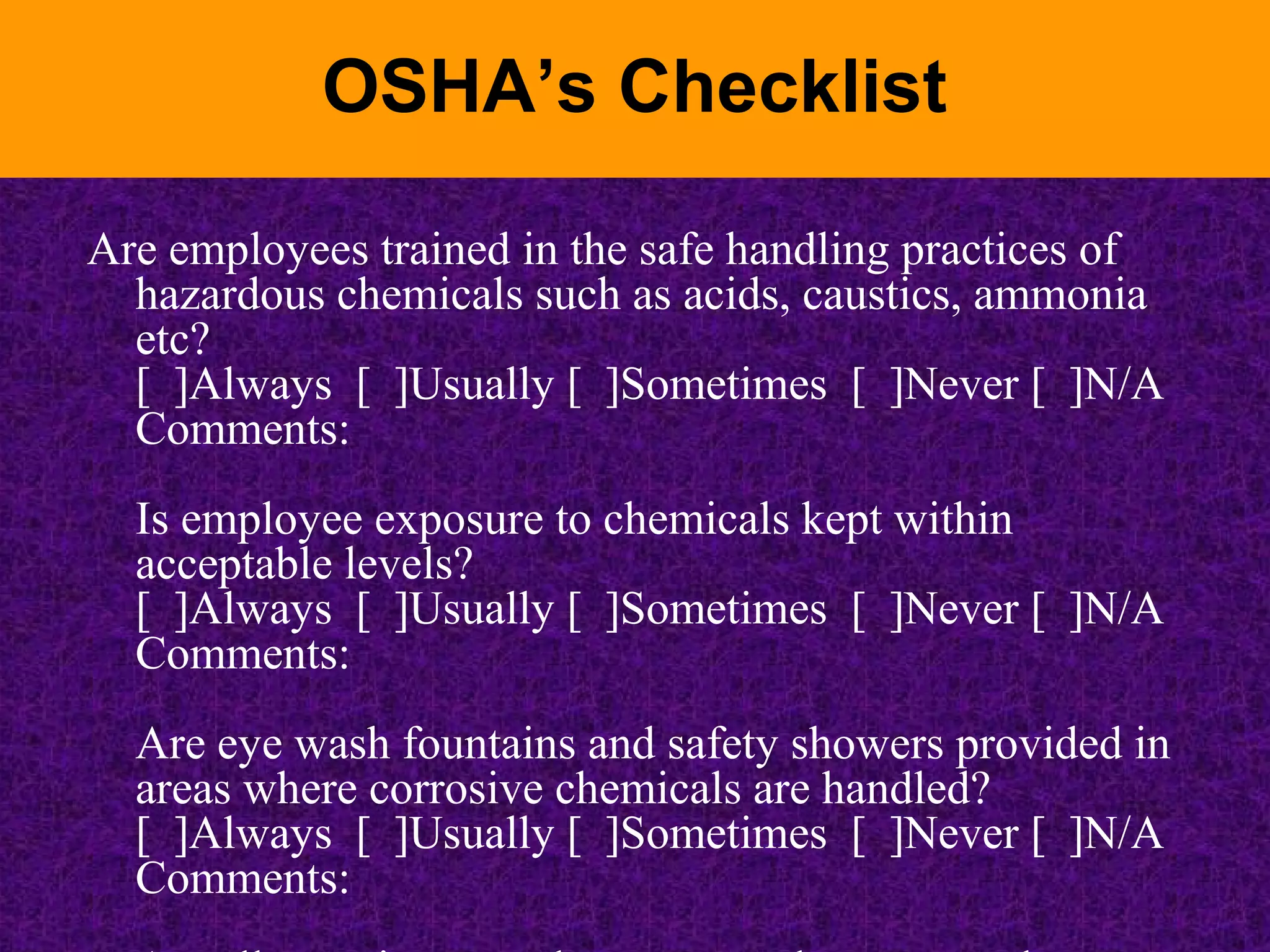 Hazardous Chemical handling | PPT