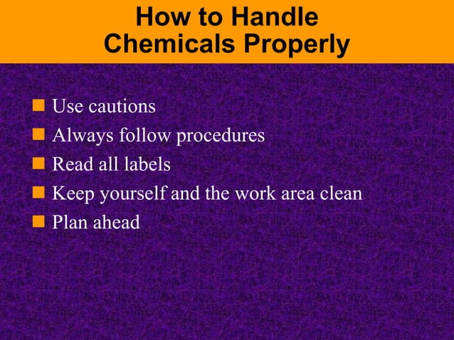 Chemical handling | PPT