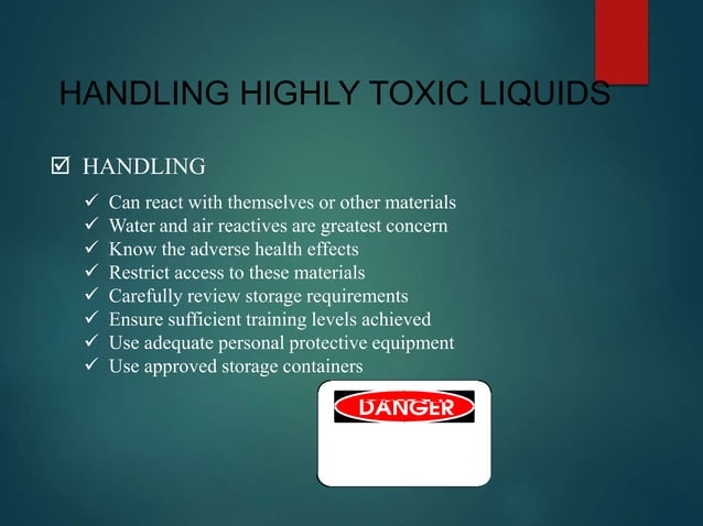 Chemical Handling.ppt | Chemistry | Science
