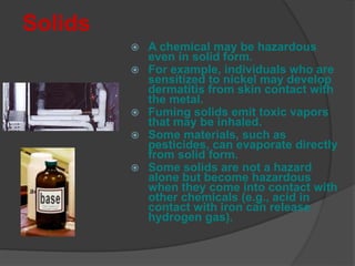 Chemical Handling Safety for startups & newcommers | PPT