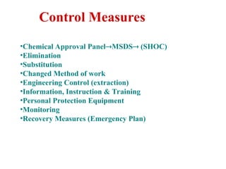 Chemical Handling or Chemical Hazard management | PPT