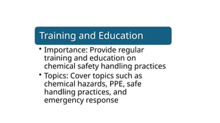 CHEMICAL HANDLING SAFETY AWARENESS PRESENTATION | PPTX