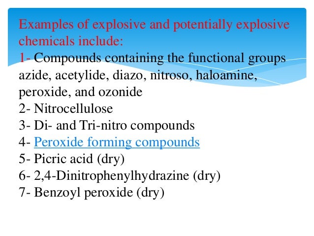 Explosive Organic Compounds - divinenews