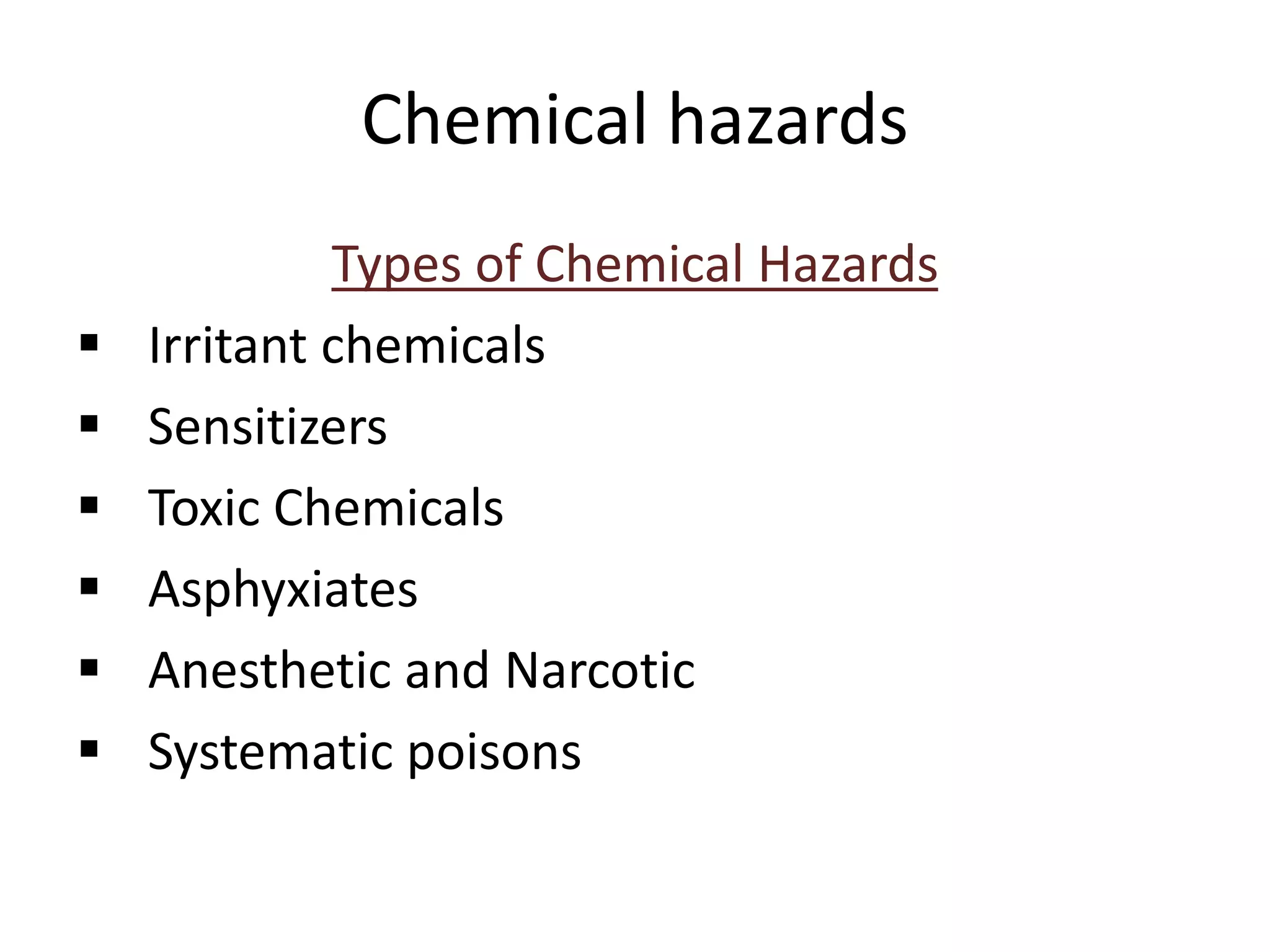 Chemical hazards | PPTX