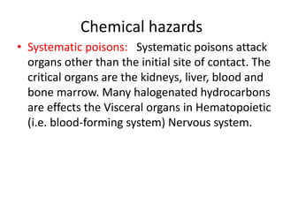Chemical hazards | PPTX