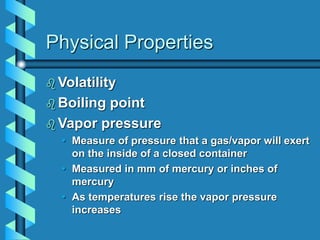 Chemical Hazards from Material Safety Data Sheet | PPT