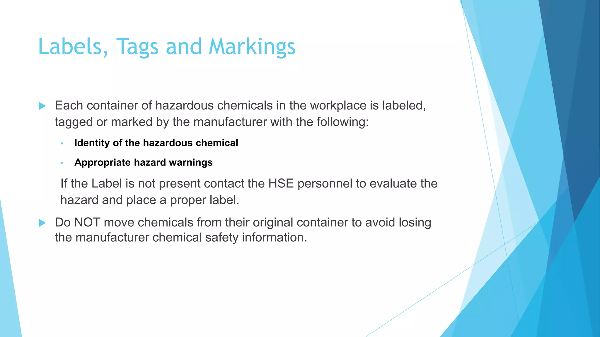Chemical Hazards Training Presentation | PPTX