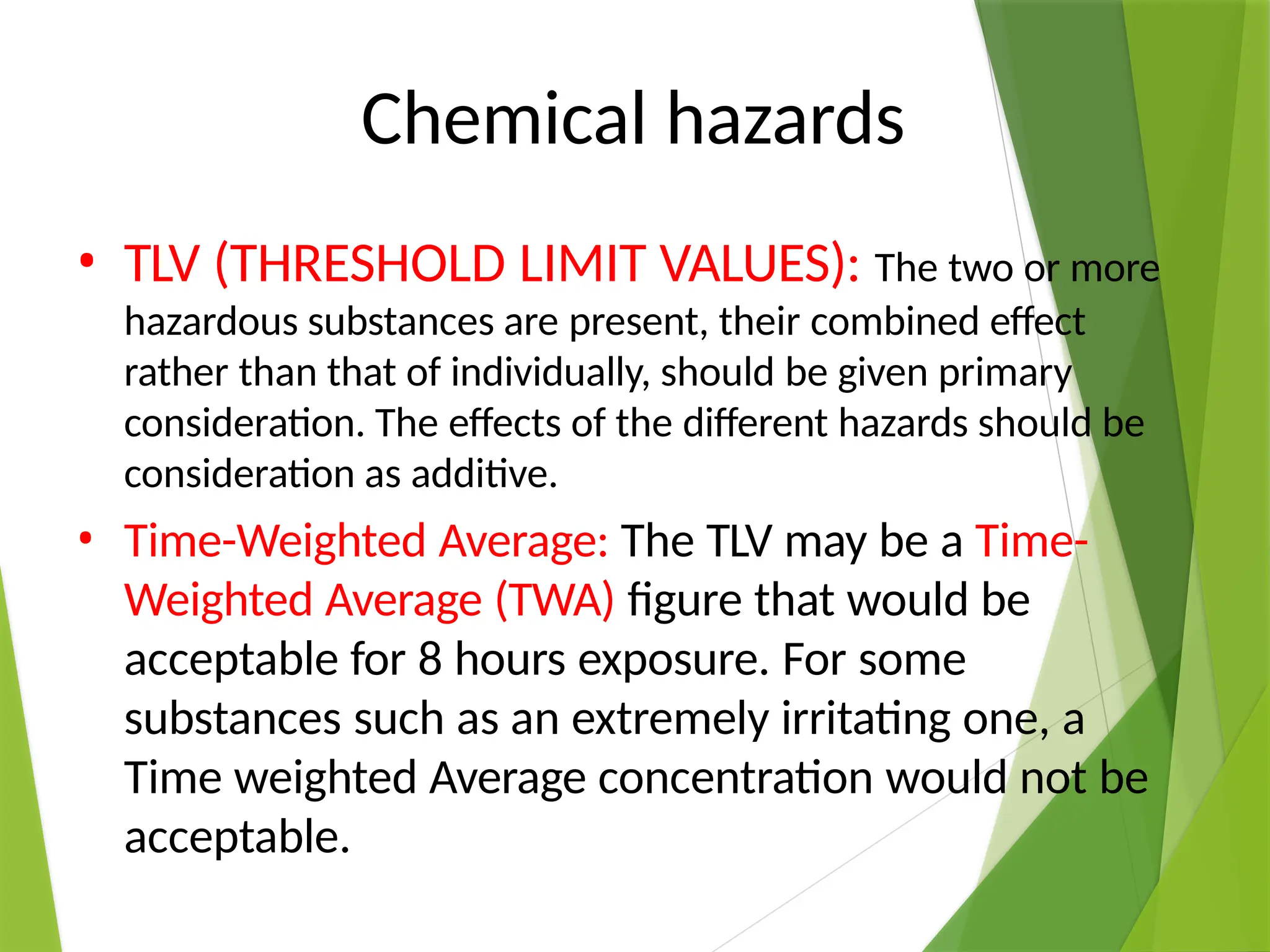 chemical hazards Unit IV for safety engineering | PPTX