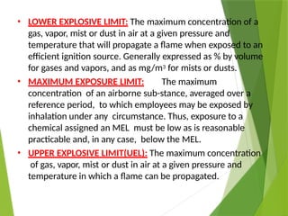 chemical hazards Unit IV for safety engineering | PPTX
