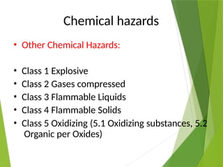 chemical hazards Unit IV for safety engineering | PPTX