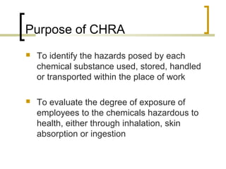 Chemical health risk assessment intro | PPT