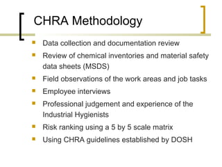 Chemical health risk assessment intro | PPT