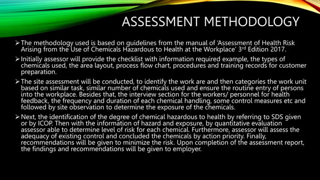 CHEMICAL HEALTH RISK ASSESSMENT REPORT (CHRA).pptx