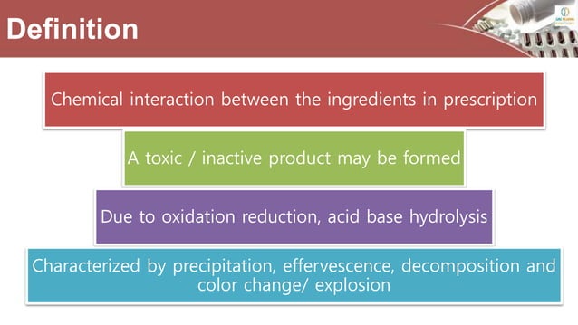 Chemical incompatibility | PPTX