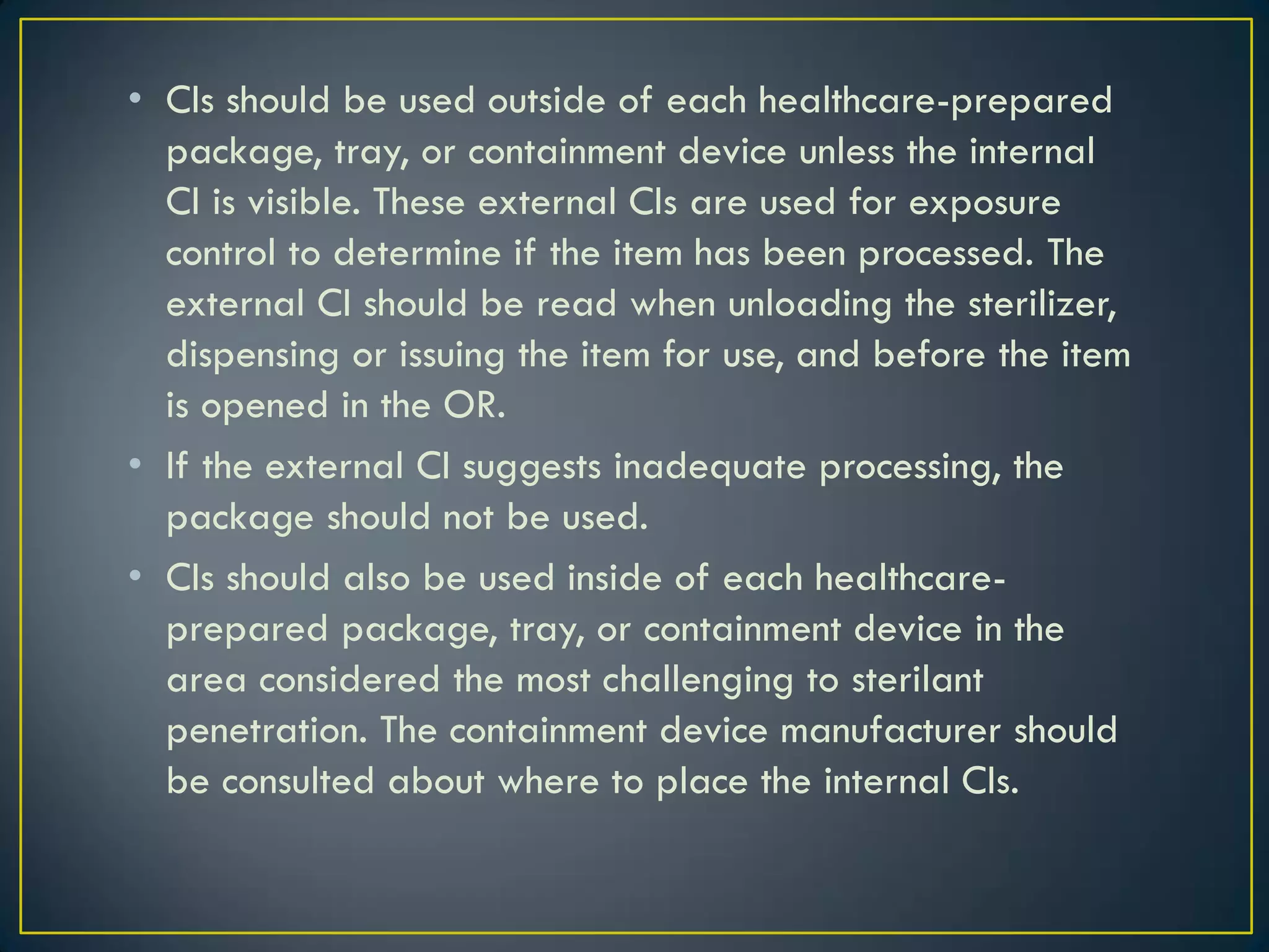 CSSD Basics Chemical Indicators, Biological Indicators and Recall ...