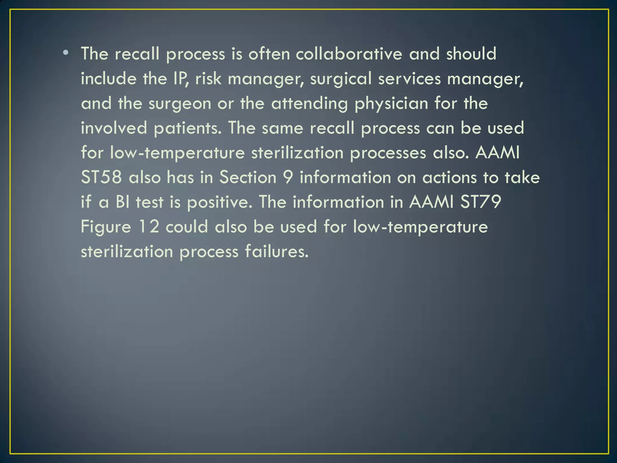 CSSD Basics Chemical Indicators, Biological Indicators and Recall ...