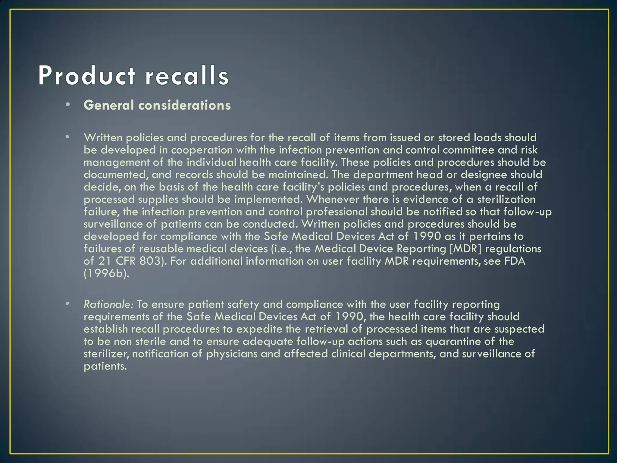 CSSD Basics Chemical Indicators, Biological Indicators and Recall ...