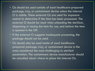 CSSD Basics Chemical Indicators, Biological Indicators and Recall ...