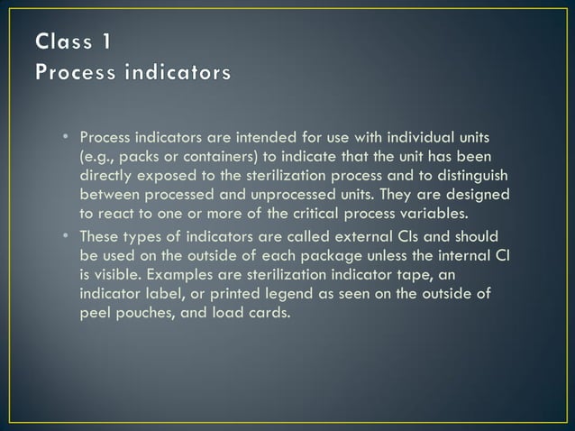 CSSD Basics Chemical Indicators, Biological Indicators and Recall ...