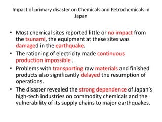 Chemical industrial disaster management secondary to natural disasters ...