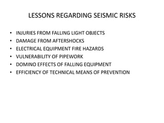 Chemical industrial disaster management secondary to natural disasters ...