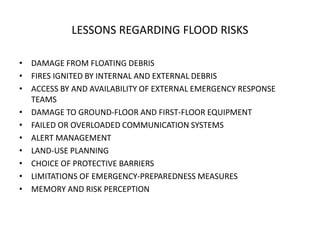 Chemical industrial disaster management secondary to natural disasters ...