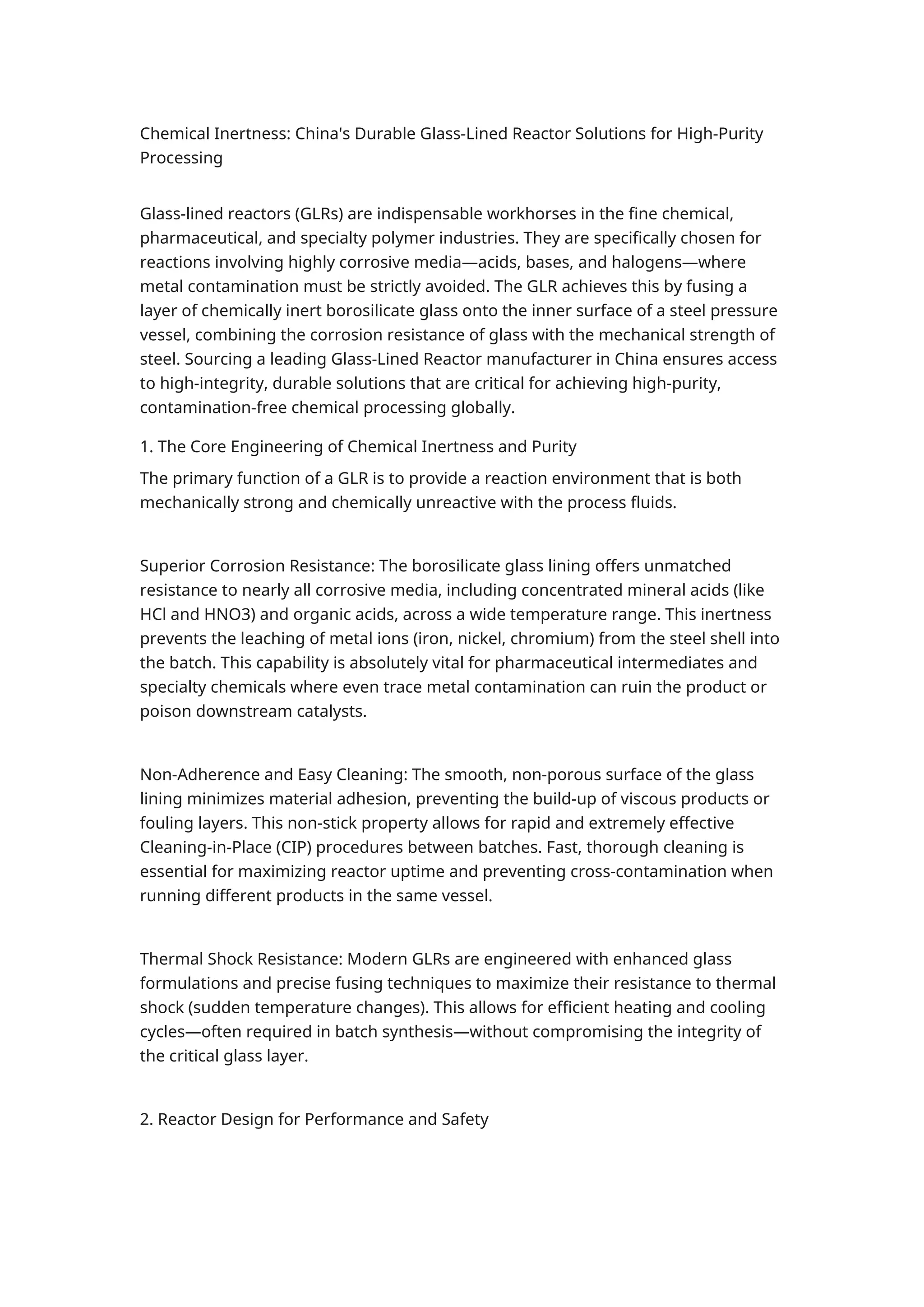 Chemical Inertness China's Durable Glass-Lined Reactor Solutions for High-Purity Processing.docx