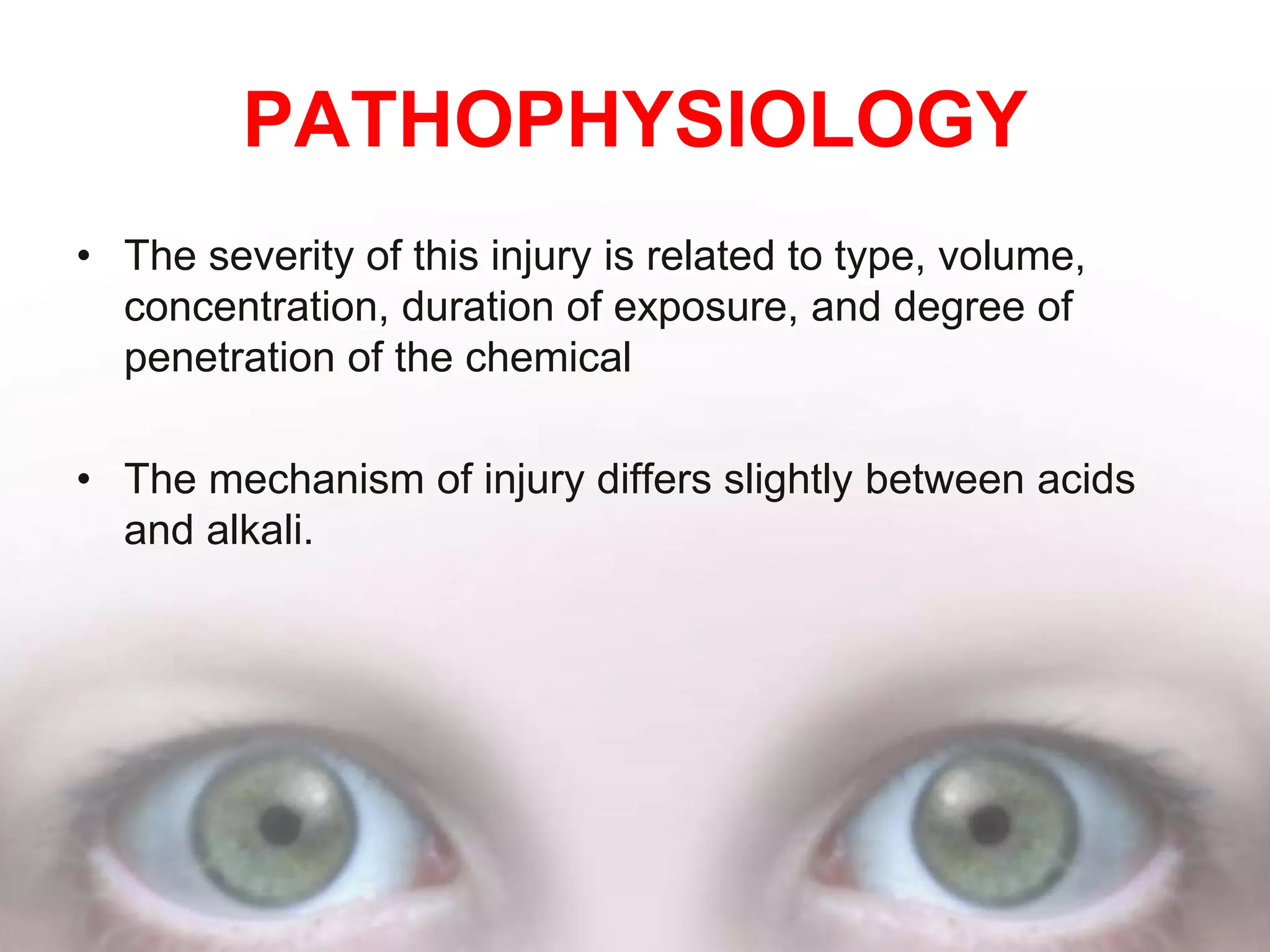 CHEMICAL INJURIES EYE | PPTX
