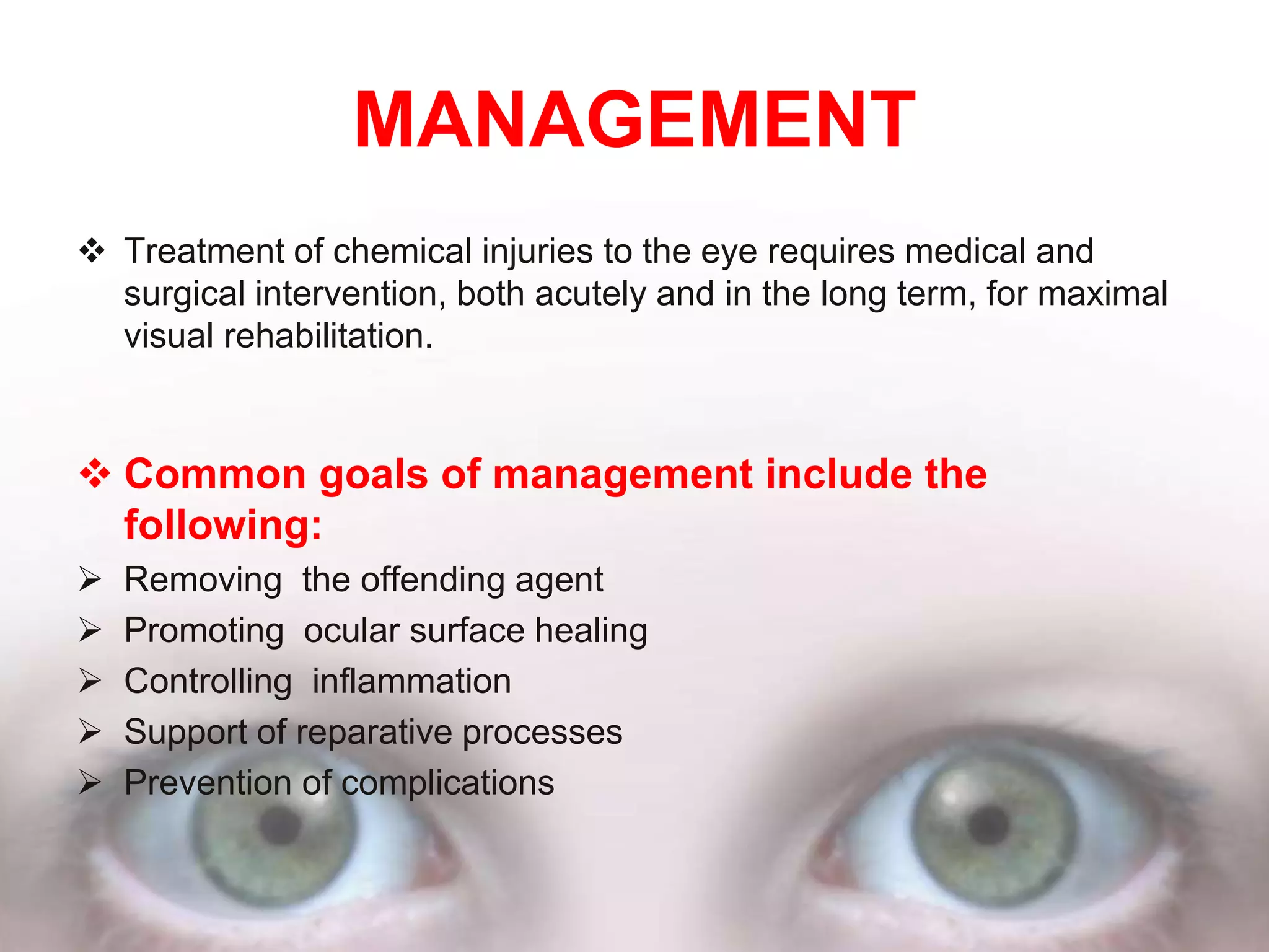 Chemical injuries of the eye | PPTX