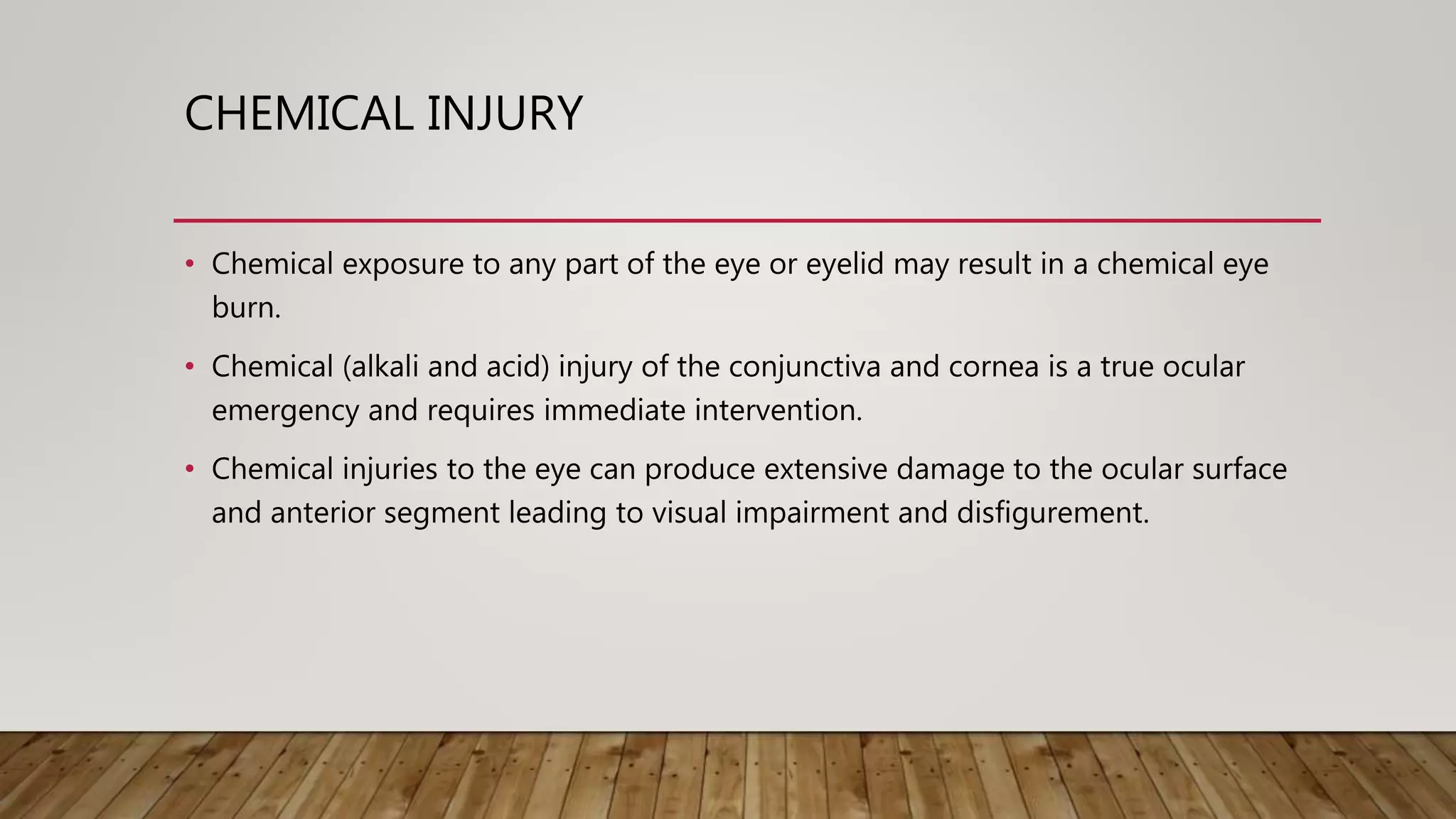 Ocular Chemical Injury | PPTX