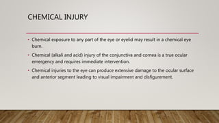 Ocular Chemical Injury | PPTX