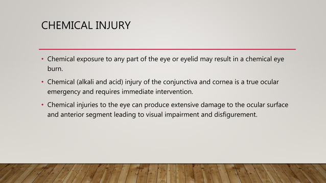 Ocular Chemical Injury | PPTX