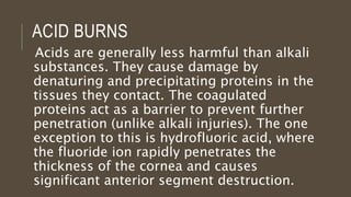 Chemical injury of the eye | PPTX