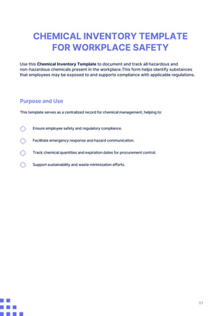 Chemical Inventory Template for Workplace Safety | PDF