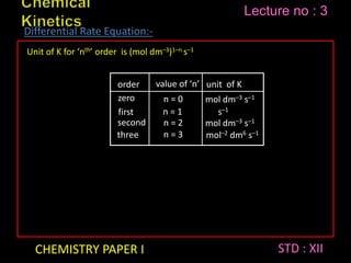 Chemical kinetics | PPT