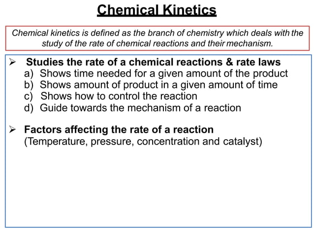 Chemical kinetics | PPT