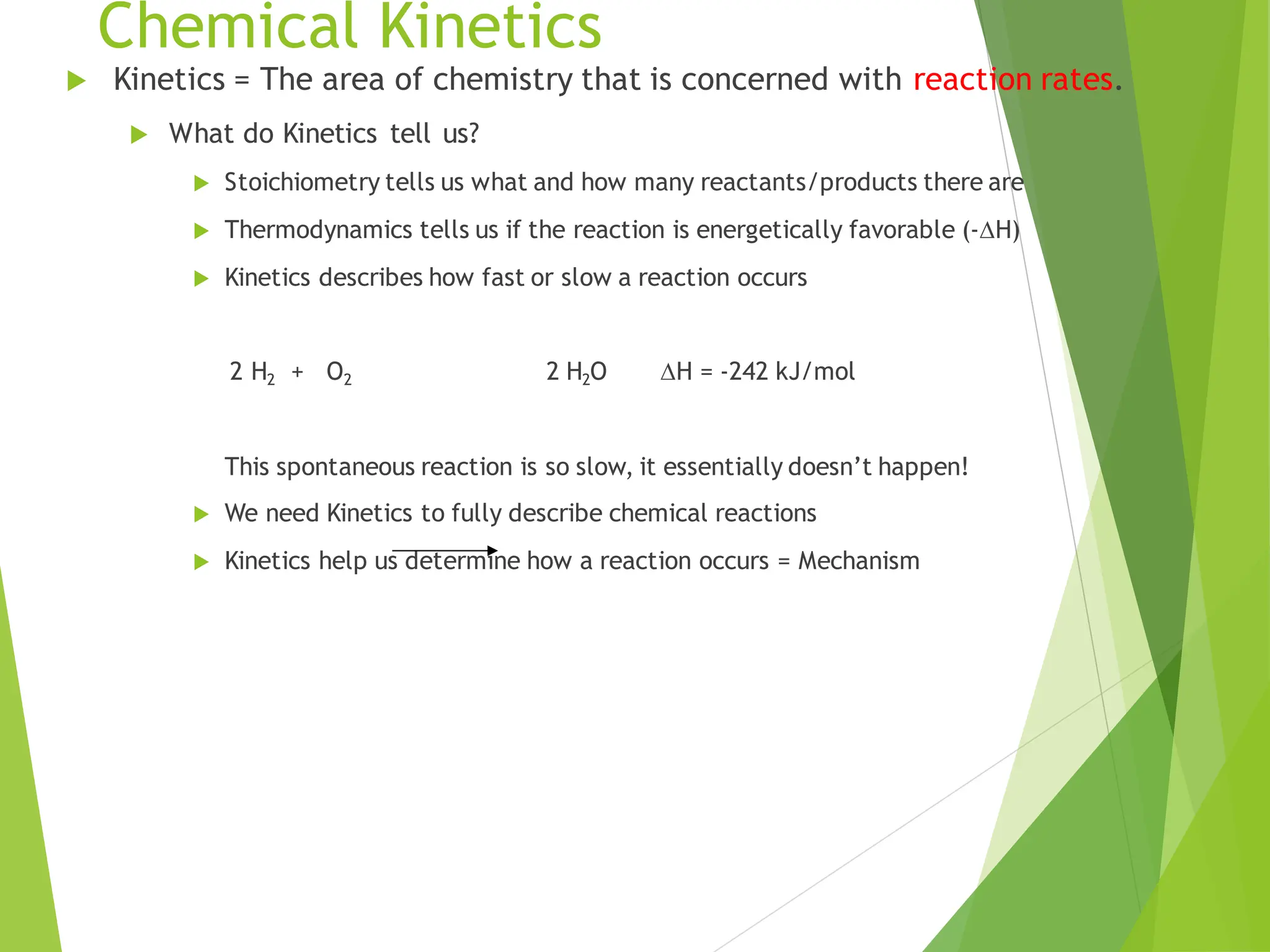 Chemistry note : Chemical Kinetics grade 11 | PDF