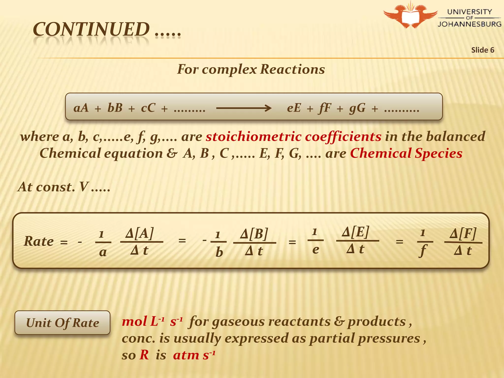 Chemical kinetics presentation | PDF