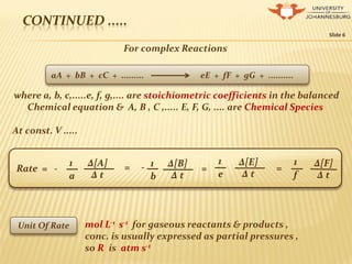 Chemical kinetics presentation | PDF