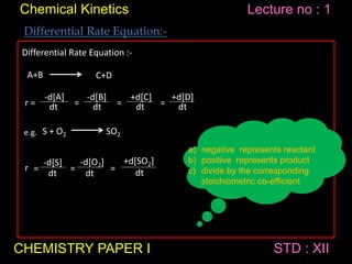 Chemical kinetics 1 | PPTX | Chemistry | Science