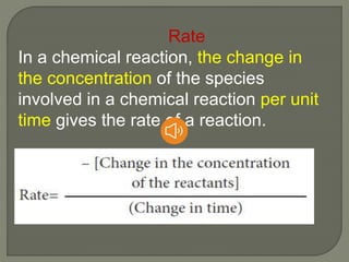 CHEMICAL KINETICS Part 1 Slide show Presentation | PPTX
