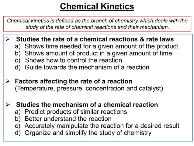 Chemical kinetics Dr Satyabrata si | PPTX