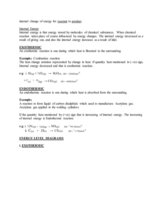 Chemical kinetics, equilibrium and energetics | DOCX