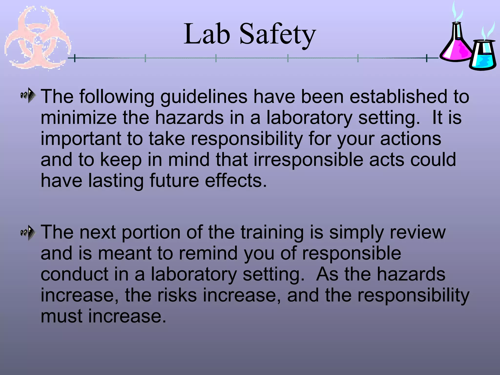 General Laboratory Safety Training | PPT